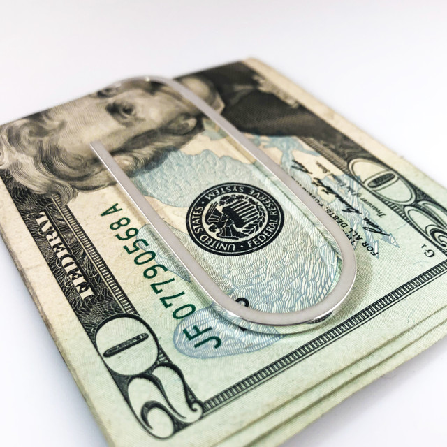 Paperclip Money Clip - Hand Forged Sterling Silver Money Clip