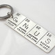 Periodic Table Key Chain | hand stamped and personalized