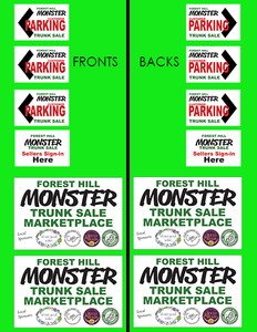 Monster Garage Sale Coroplast Signs