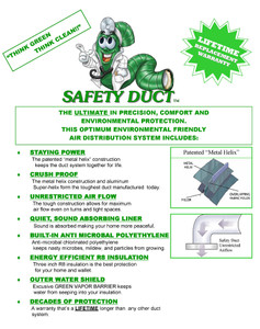 green SAFETY DUCT flyer - Full Color Printing