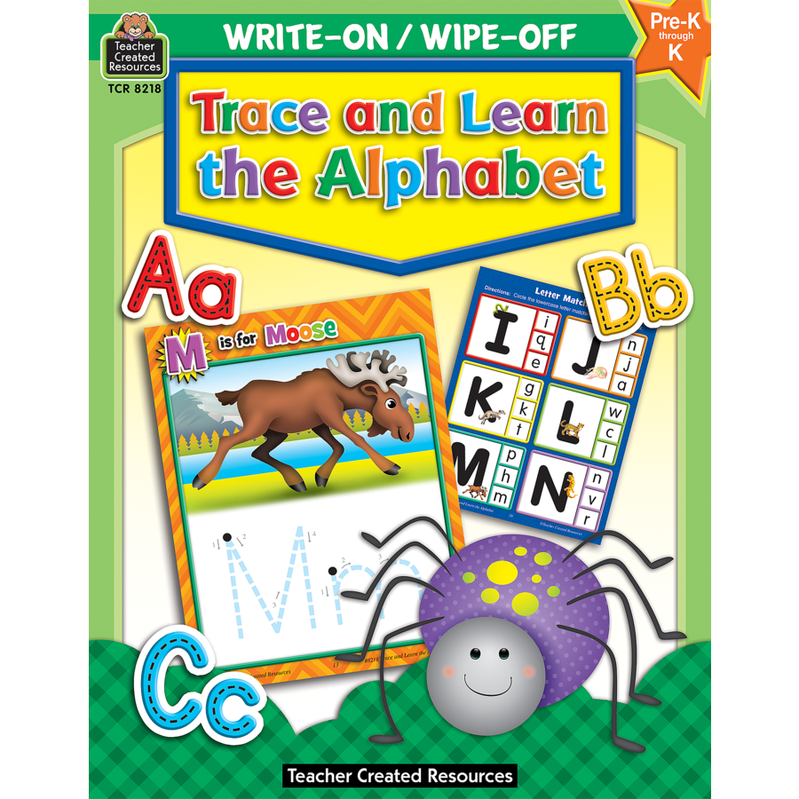 Trace and Learn the Alphabet Write-On Wipe-Off - Kel's Educational Corner