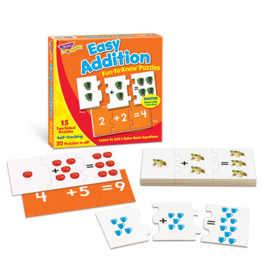 Easy Addition Fun-to-Know Puzzles - Kel's Educational Corner