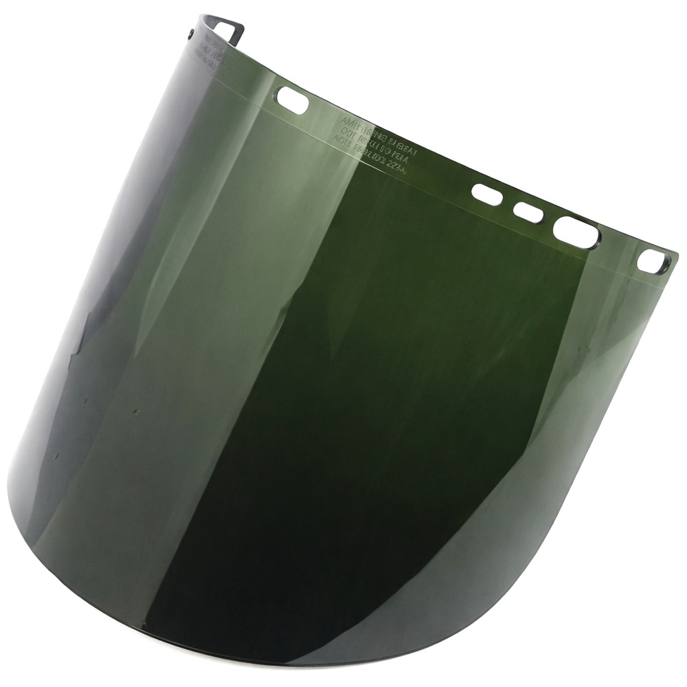 RADNOR™ Polycarbonate Faceshield, 9in x 15.5in x 0.06in, Green Shade 5 ...
