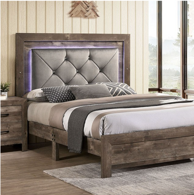 Keeso eastern king bed rustic pine store