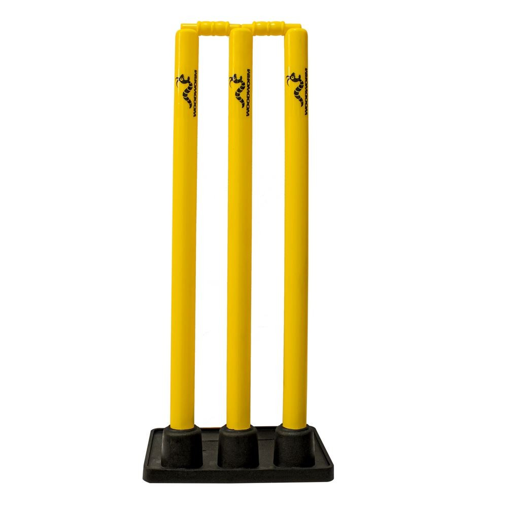 Woodworm Cricket Heavy Duty Rubber Base Stump and Bails Set - The Sports HQ
