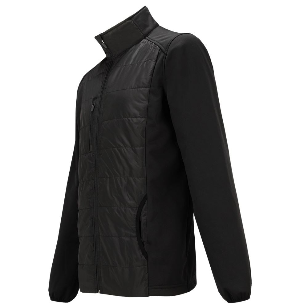 Woodworm Full Zip Padded Mens Golf Jacket - Windproof - Black - The ...