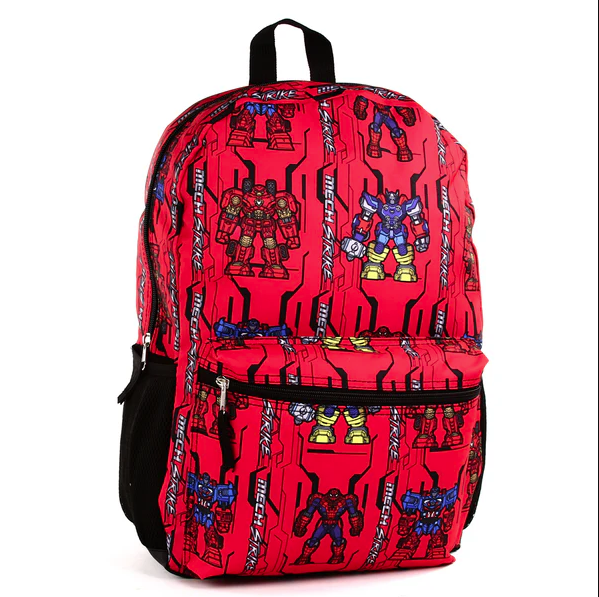 Marvel Spider-Man Mech Strike All over Print Boys' Red 17 inch Backpack