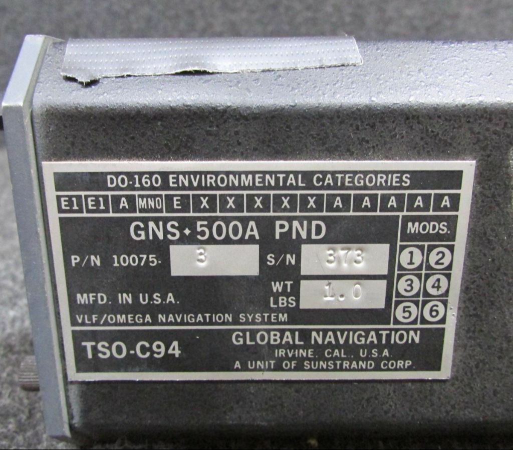 10075-3 Global Navigation VLF/Omega Navigation System Indicator