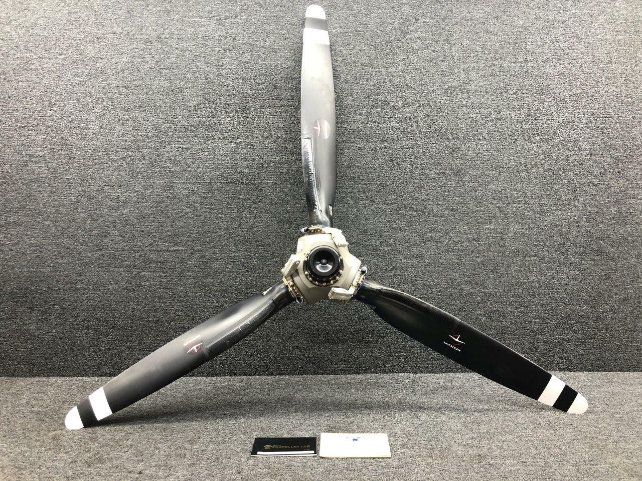 3AF32C93-N Cessna 414 McCauley 3 Blade Propeller Assembly RH Engine W/ Logs