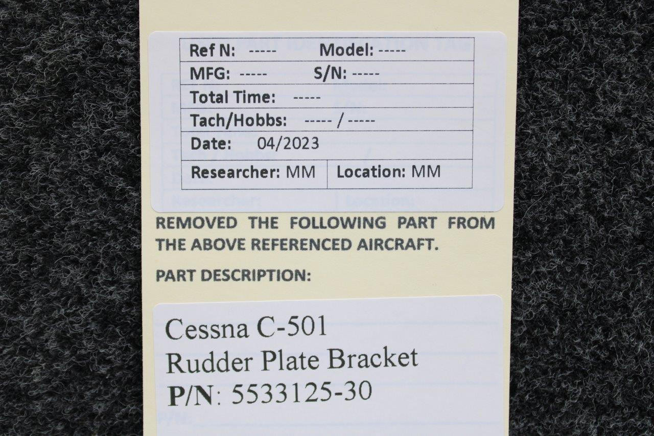 5533125-30 Rudder Plate Bracket for Cessna Citation C-501