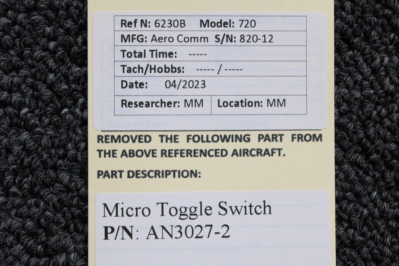 AN3027-2 Micro Toggle Switch For Sale
