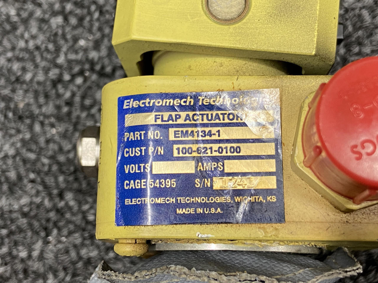 EM4134-1 (Alt PN: 100-621-0100) Electromech Flap Actuator Assembly