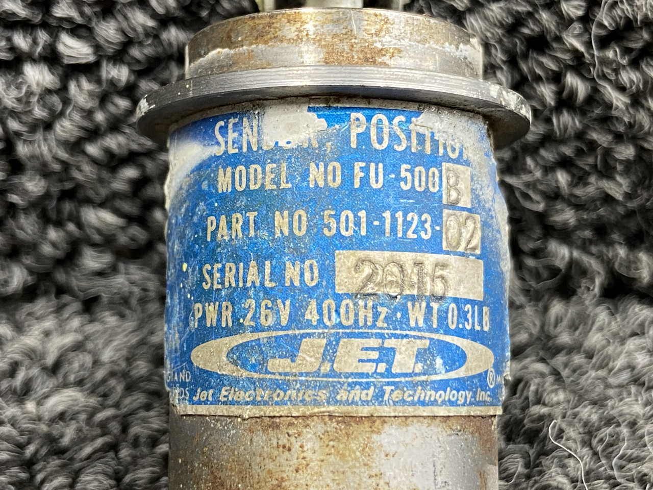 501-1123-02 JET FU-500B Surface Position Sensor Assembly (26 Volts)