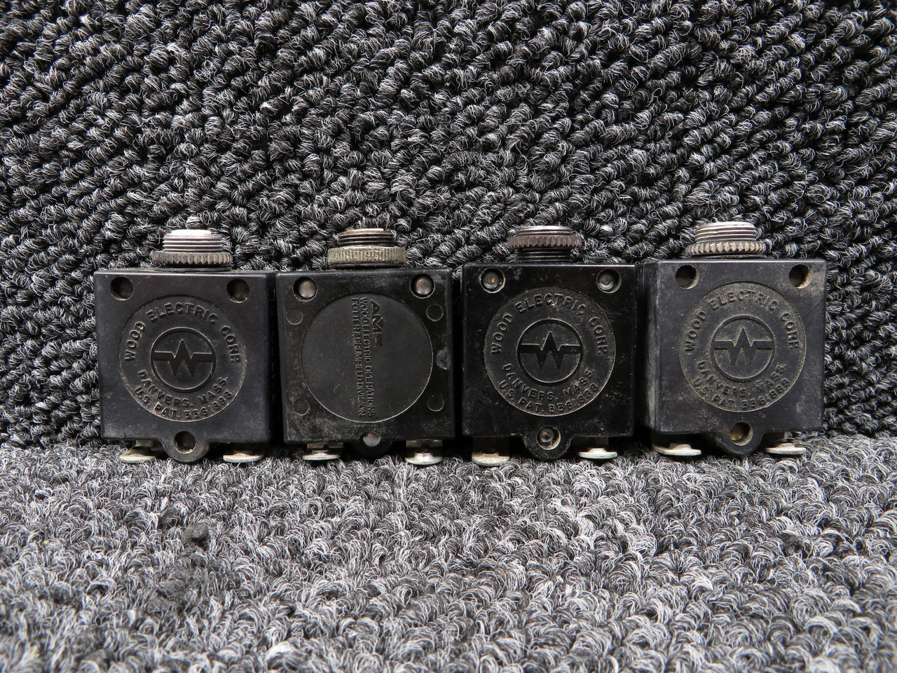 Wood Electric Circuit Breaker Set of 4 (Amps: 5,10,15,20) For Sale