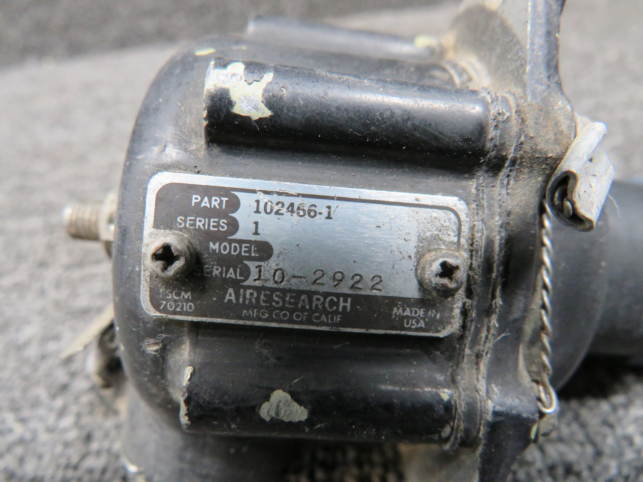 102466-1 Airesearch Series 1 Cabin Altitude Limit Controller Comes with ...