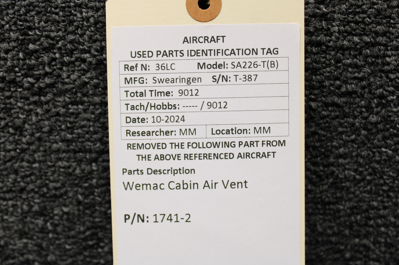 1741-2 Wemac Cabin Air Vent For Sale