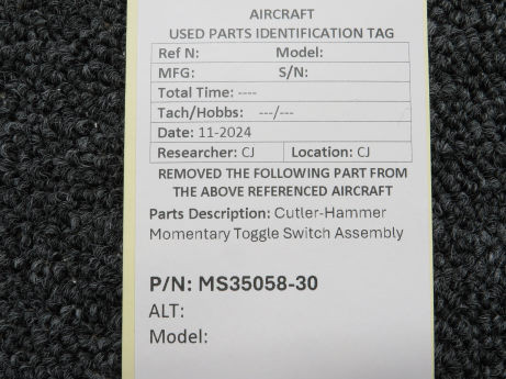 MS35058-30 Cutler-Hammer Momentary Toggle Switch Assembly Unit