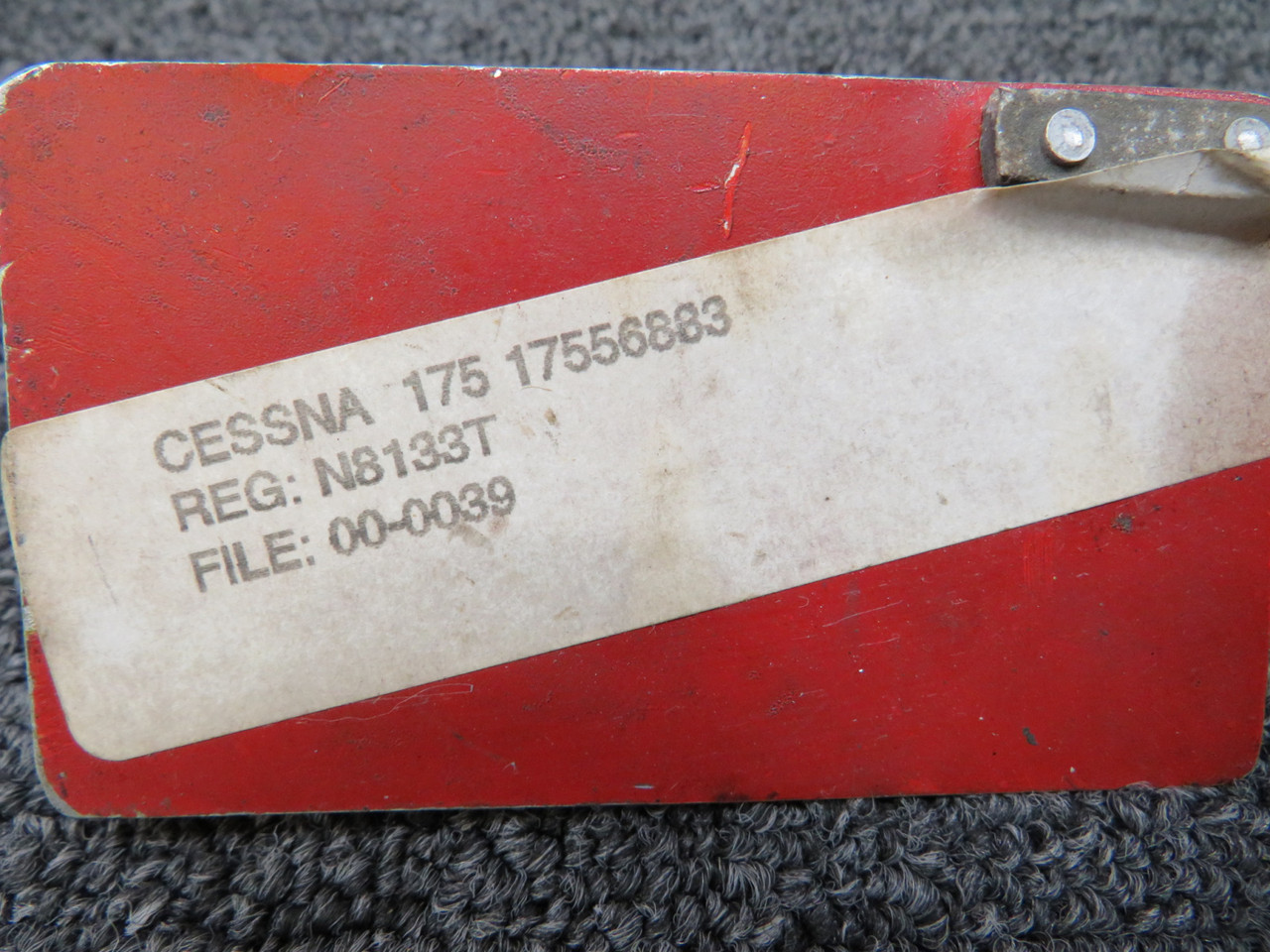 Cessna 175B Control Lock Placard For Sale