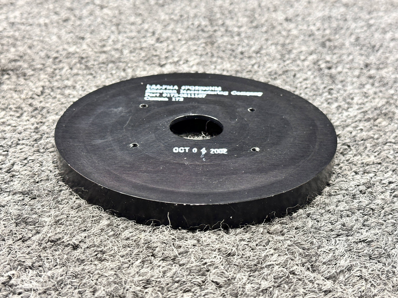 172-0511167 American Manufacturing Fuel Selector Plate from a Cessna 182C