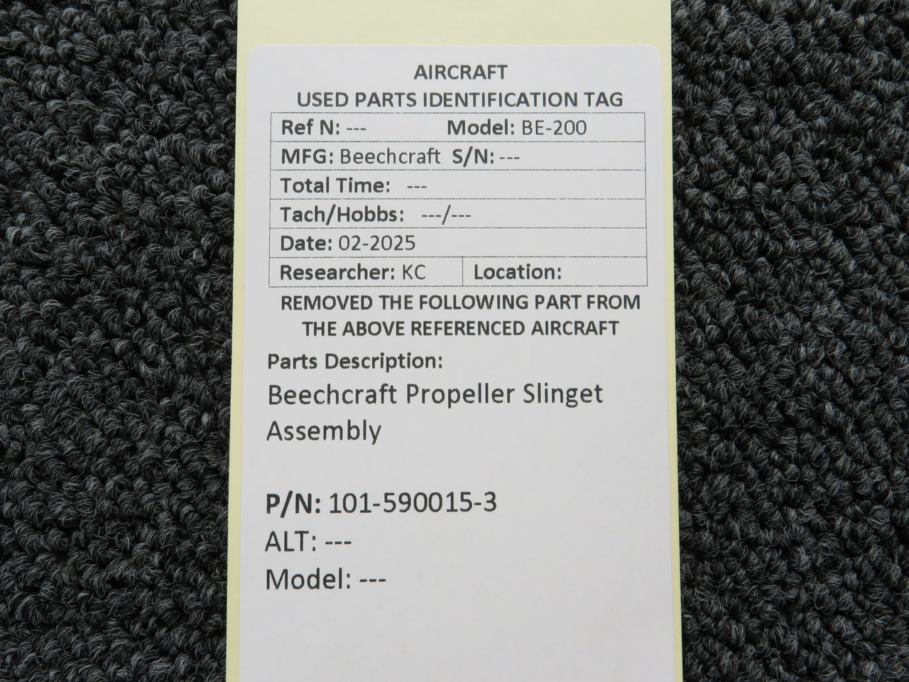 101-590015-3 Beechcraft Propeller Sling Assembly For Sale