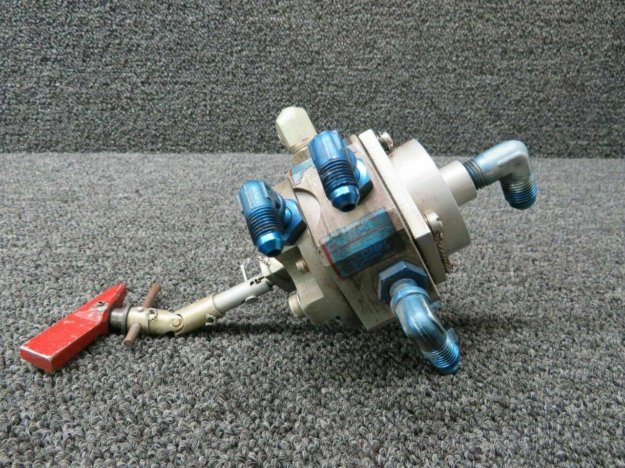 HE825-1 (Alt: 96-920001-631) Beech 95-C55 H&E Fuel Selector Valve Assy ...