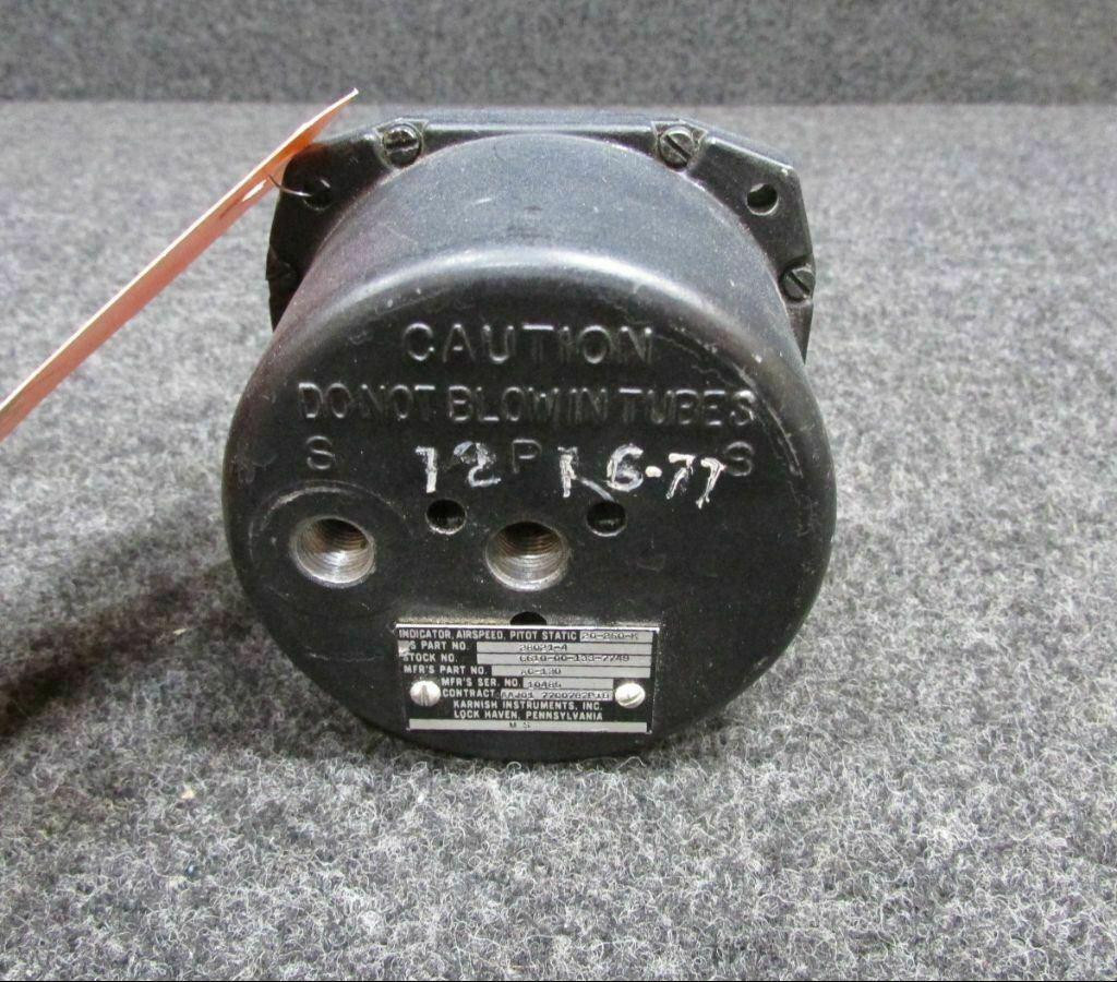 AC-130 Karnish Airspeed Pilot Static Indicator