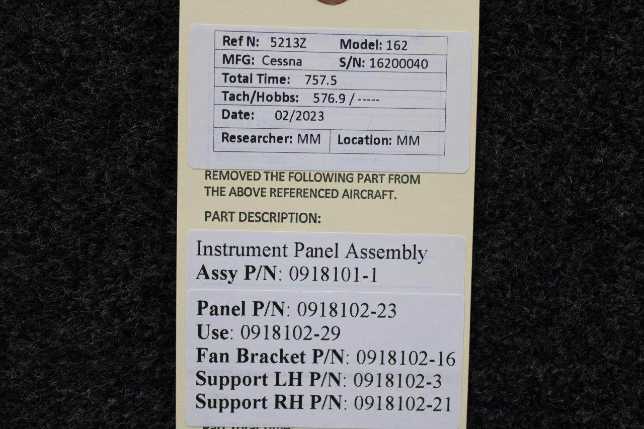 0918101-1 Cessna 162 Instrument Panel Assembly For Sale