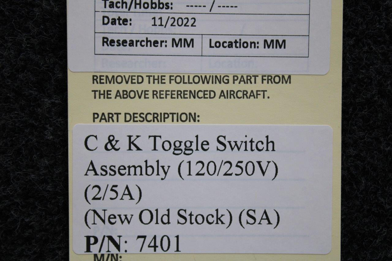 7401 C&K Toggle Switch Assembly (Volts: 120/250, Amps: 2/5) (NEW OLD ...