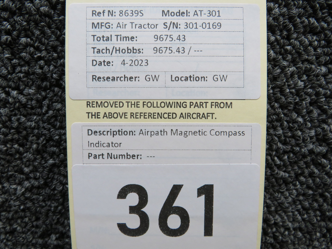 Airpath Magnetic Compass Indicator for General Direction Finding