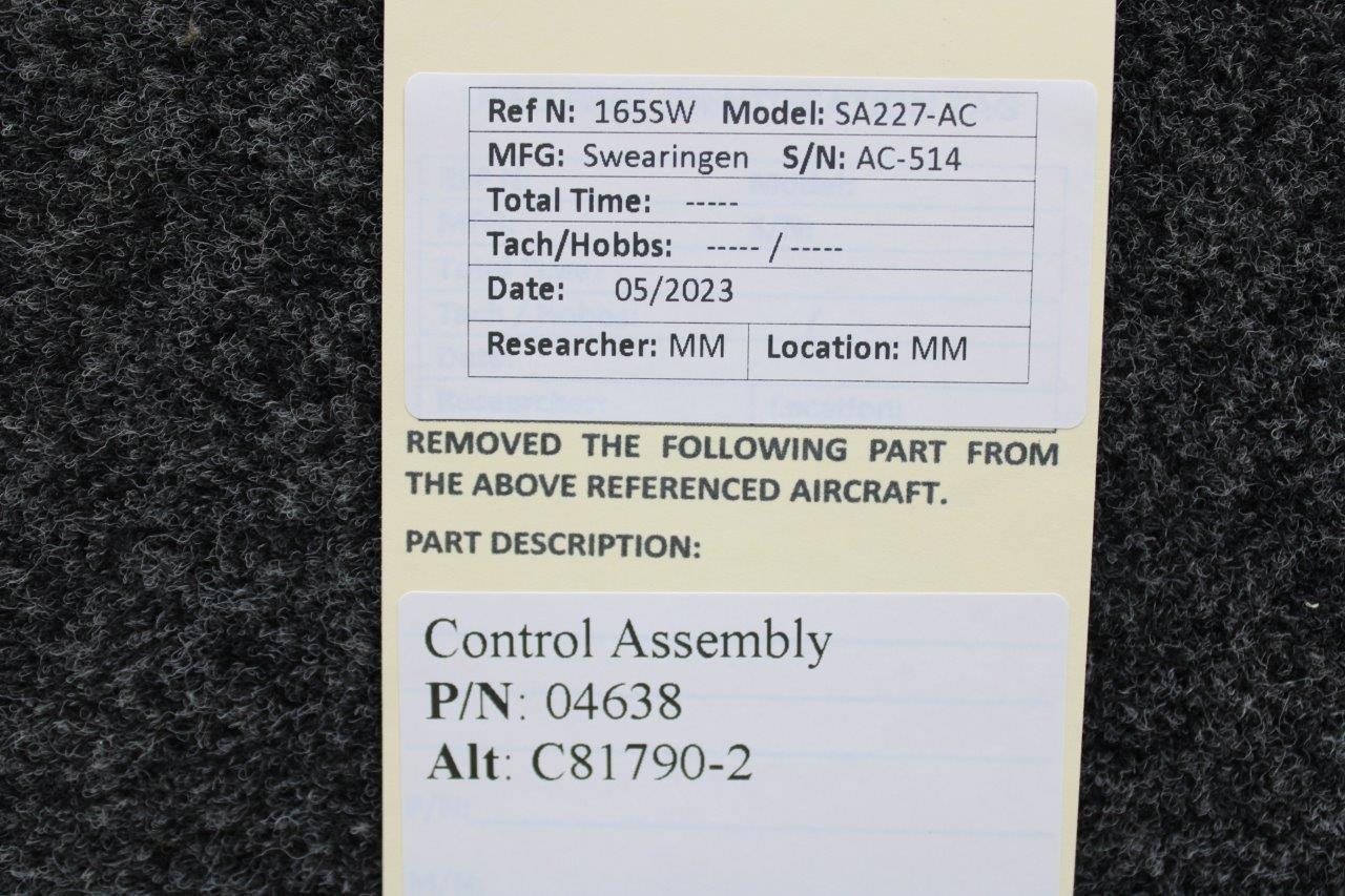 04638 (Alt: C81790-2) Swearingen SA227-AC Control Assy