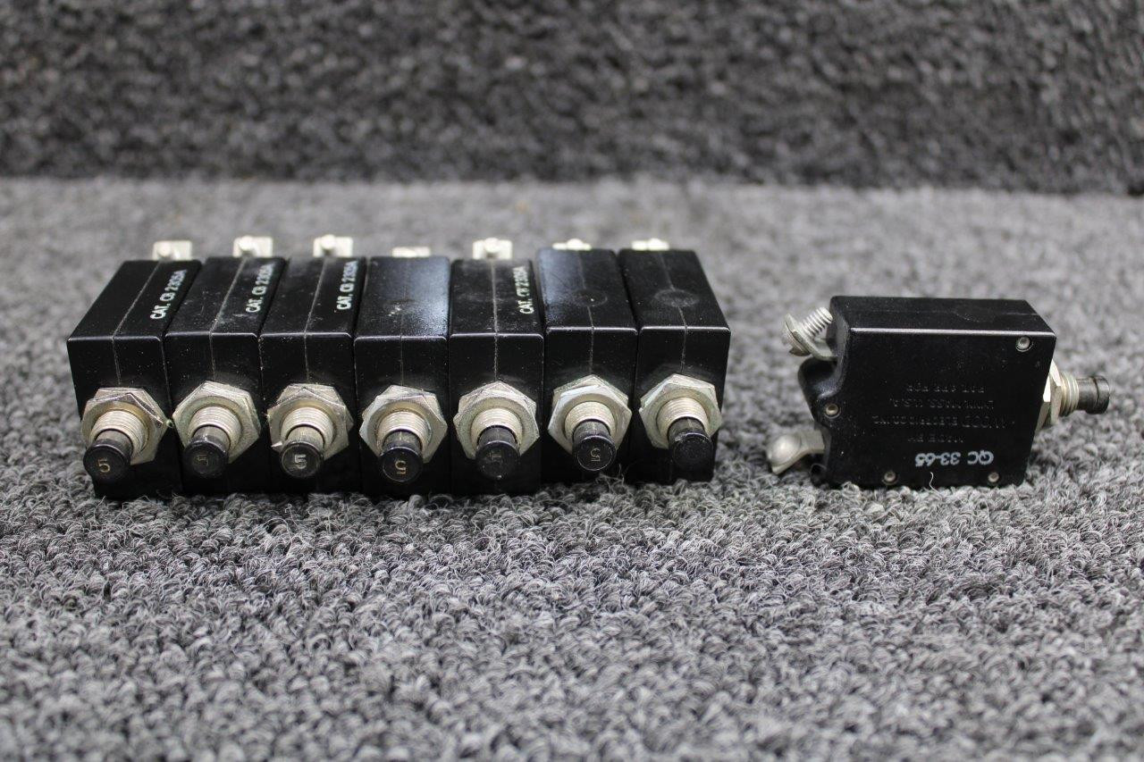 CB2305A Wood Electric Set of 8 Push Breakers (8A) | BAS Airplane Parts
