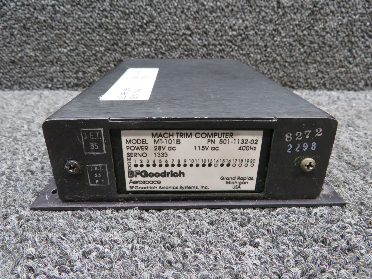 501-1132-02 BF Goodrich MT-101B Mach Trim Computer with Mods, Volts: 28 ...