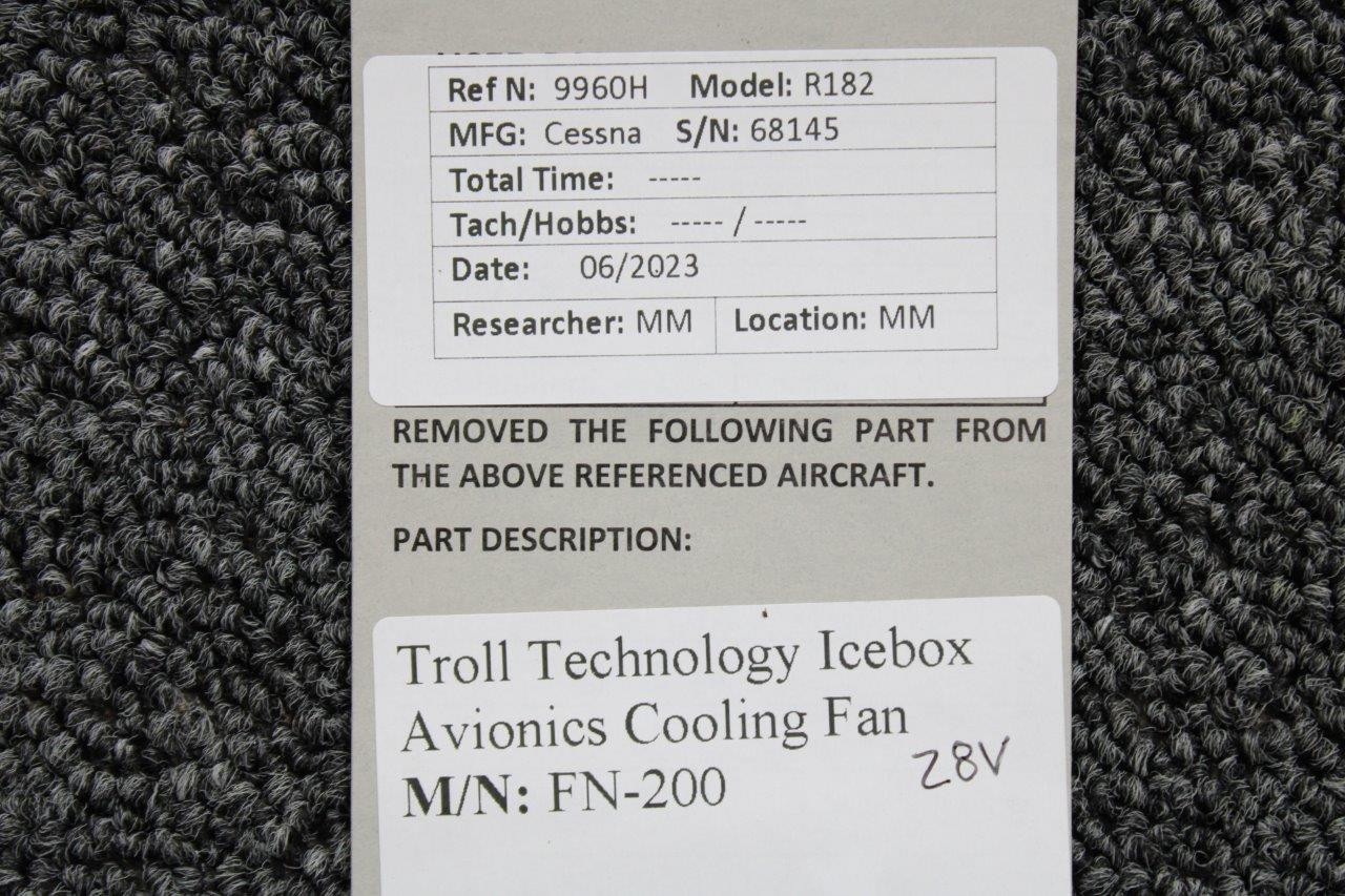 FN-200 Troll Icebox Avionics Cooling Fan (28 Volts)