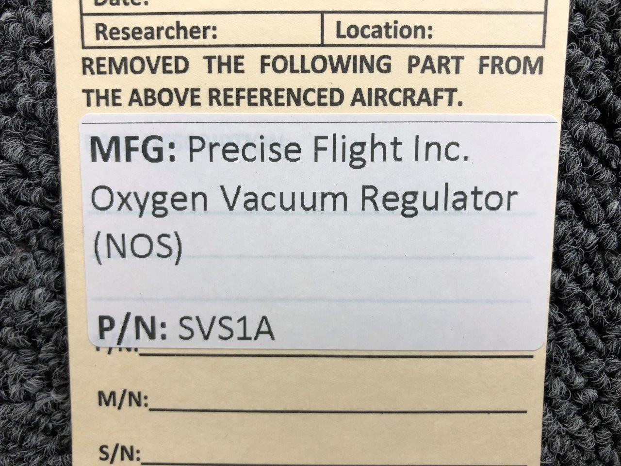 SVS1A Precise Flight Oxygen Vacuum Regulator (New Old Stock) For Sale