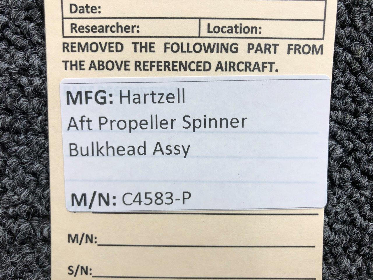 C4583-P Hartzell 3 Blade Propeller Spinner Bulkhead Assembly Aft