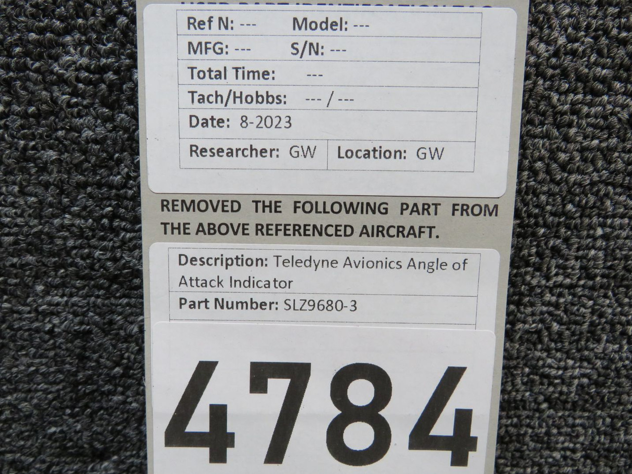 SLZ9680-3 Teledyne Avionics Indicator, Angle of Attack Indicator