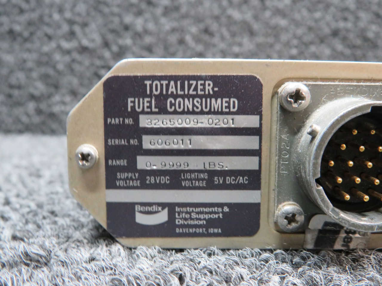 3265009-0201 Bendix Fuel Totalizer, Fuel Consumed