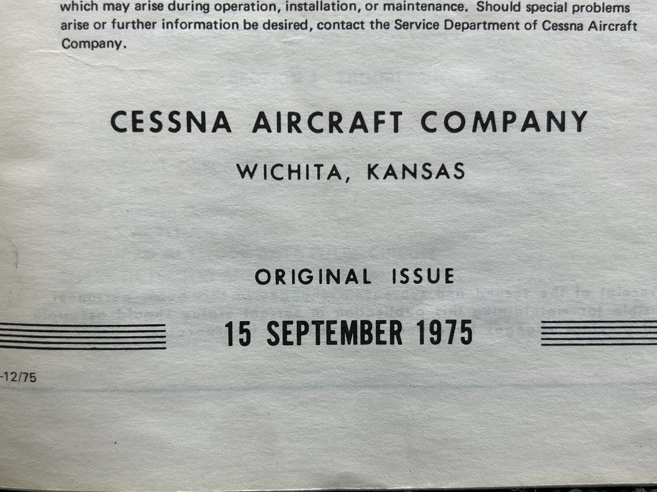 D4556-13 Cessna 800 Series Altitude Alerter Service, Parts Manual (1975)