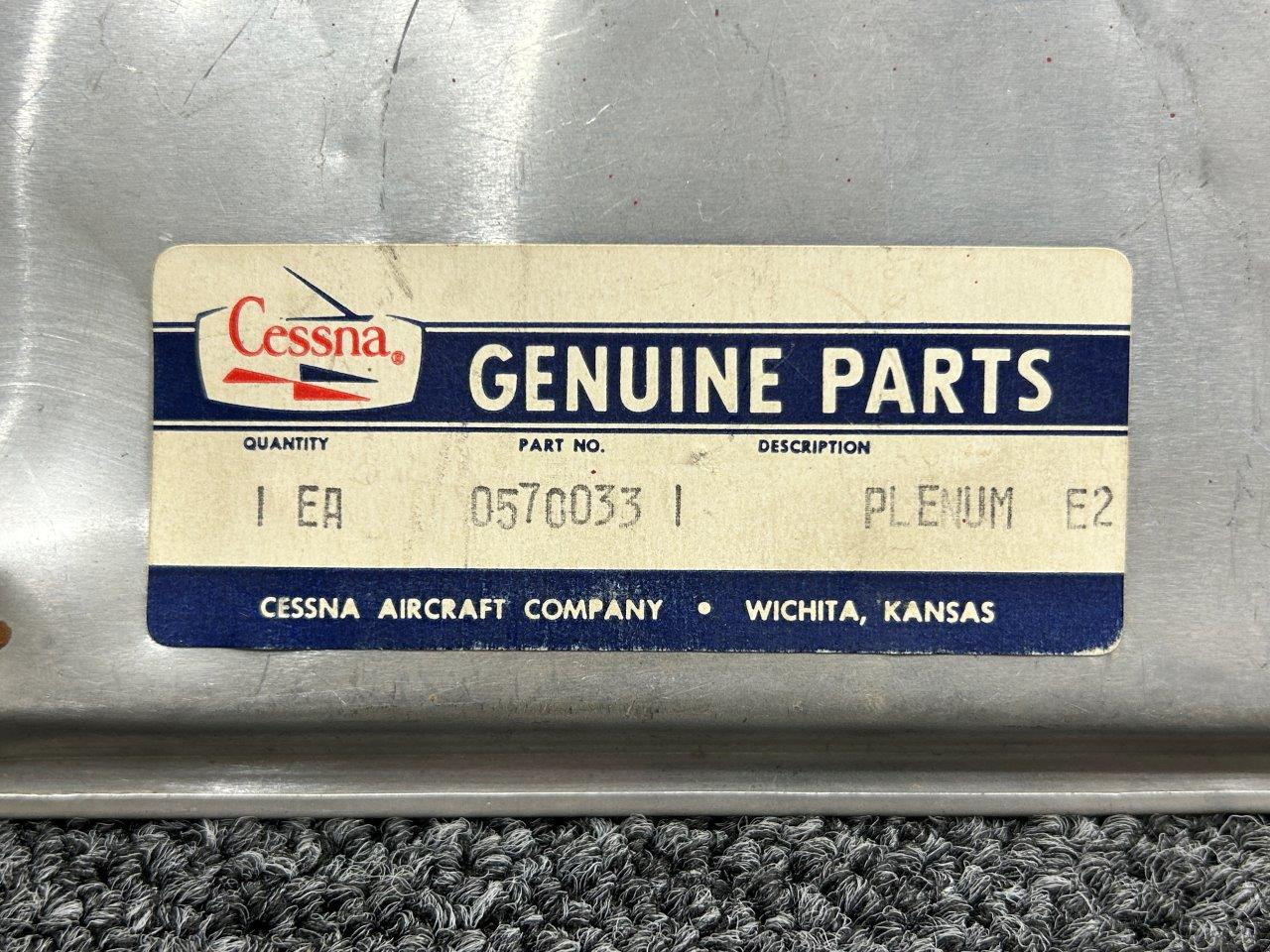 0570033-1 (Use PN: 1570402-2) Cessna Avionics Cooling Plenum Assembly