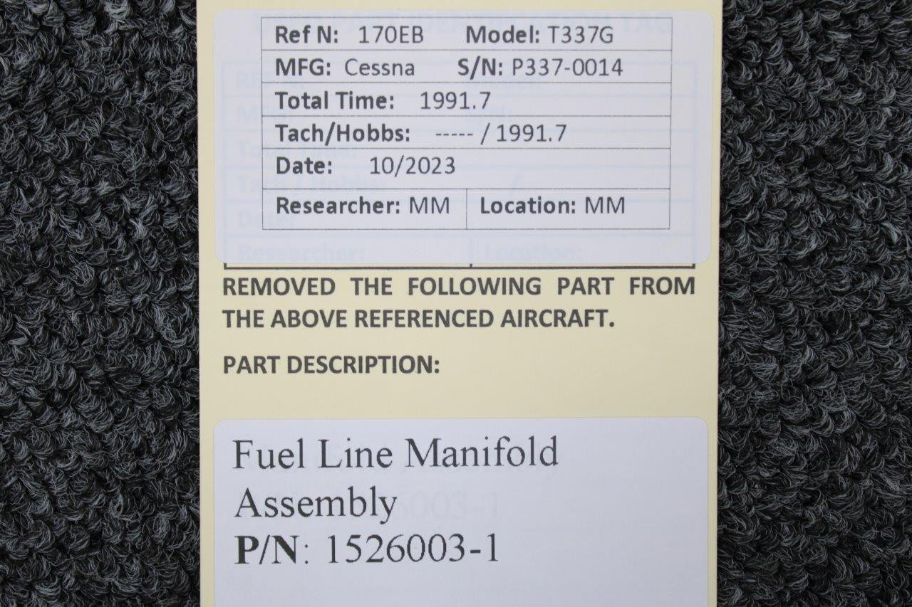 1526003-1 Cessna T337G Fuel Line Manifold Assembly For Sale