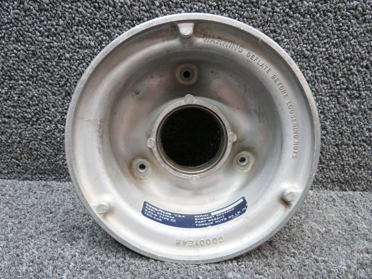 9524203 Goodyear Type III Half Wheel Assembly 6-6 Without Bearing