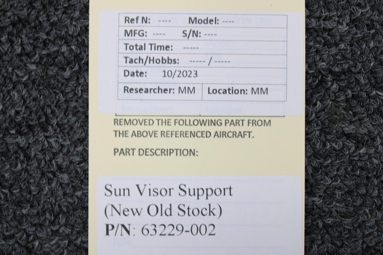 63229-002 Piper PA28 Sun Visor Support - New Old Stock | Piper Airplane ...