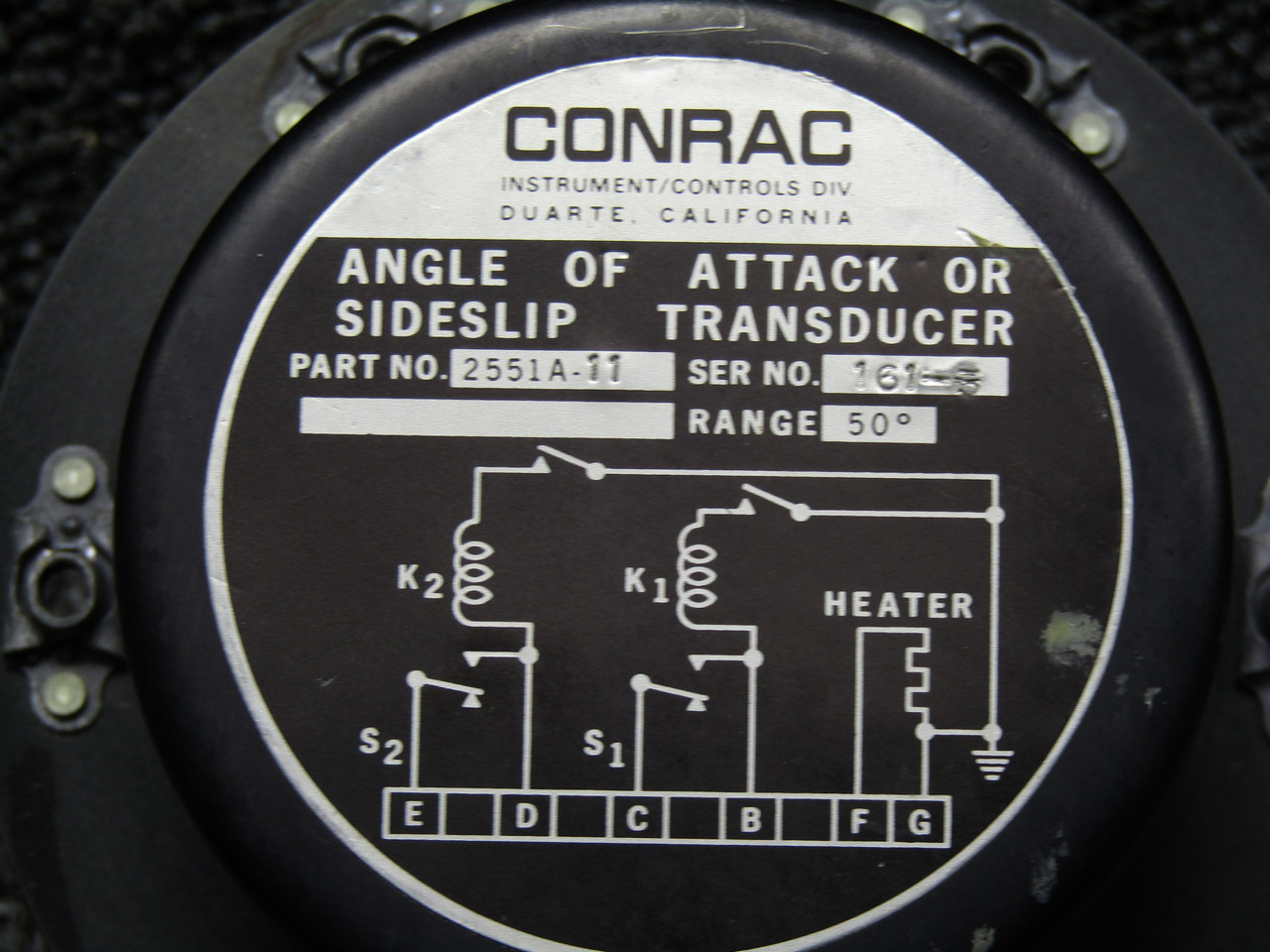 2551A-11 Conrac Angle of Attack Transducer For Sale