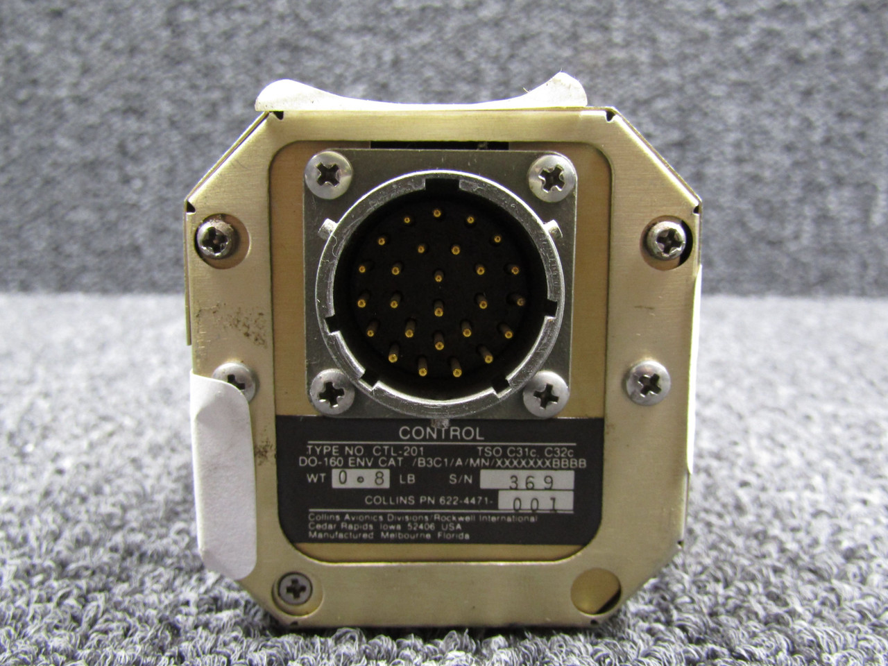 622-4471-001 Collins CTL-201 Aircraft Control Unit For Sale