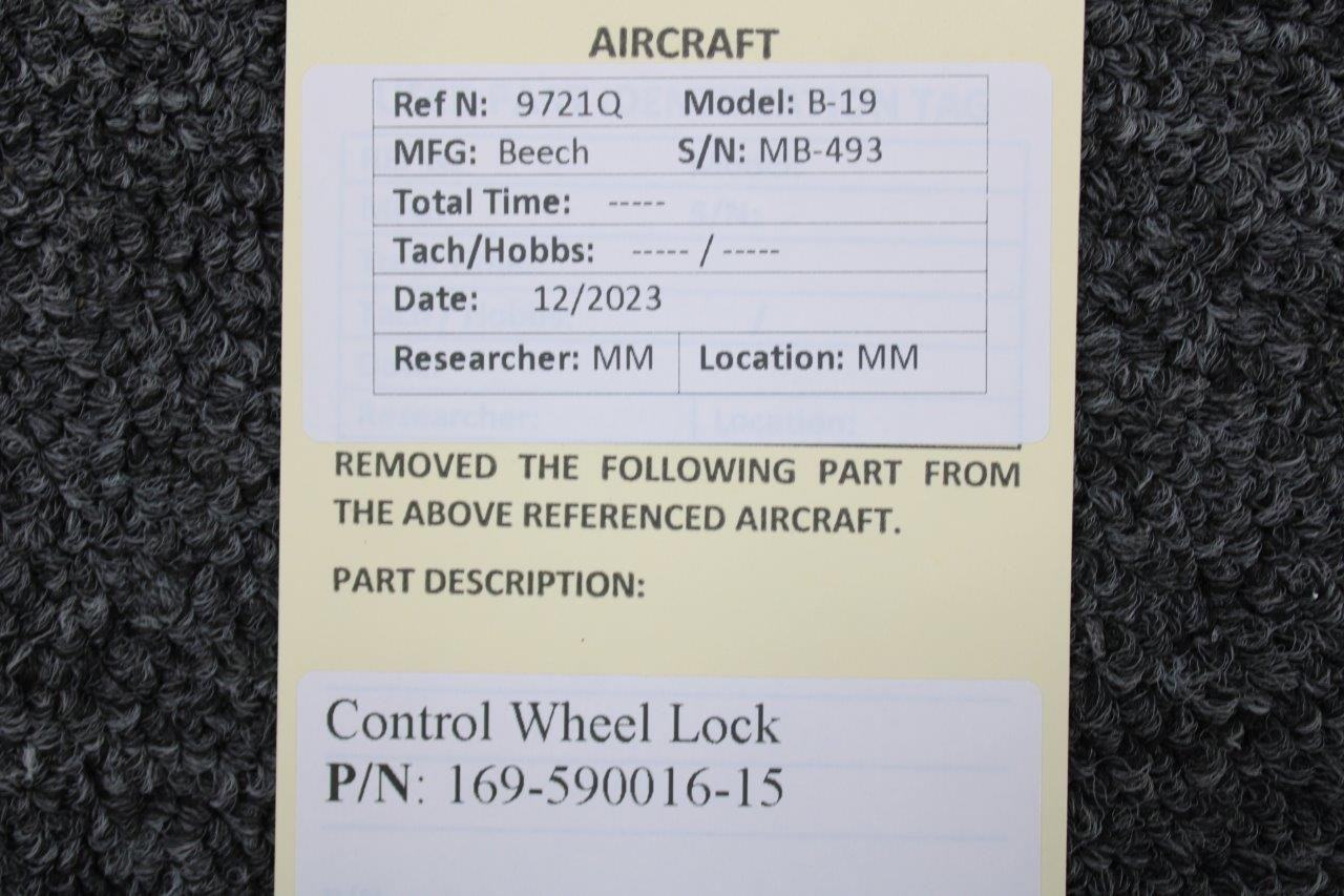 169-590016-15 Beechcraft B-19 Control Wheel Lock | BAS Airplane Parts