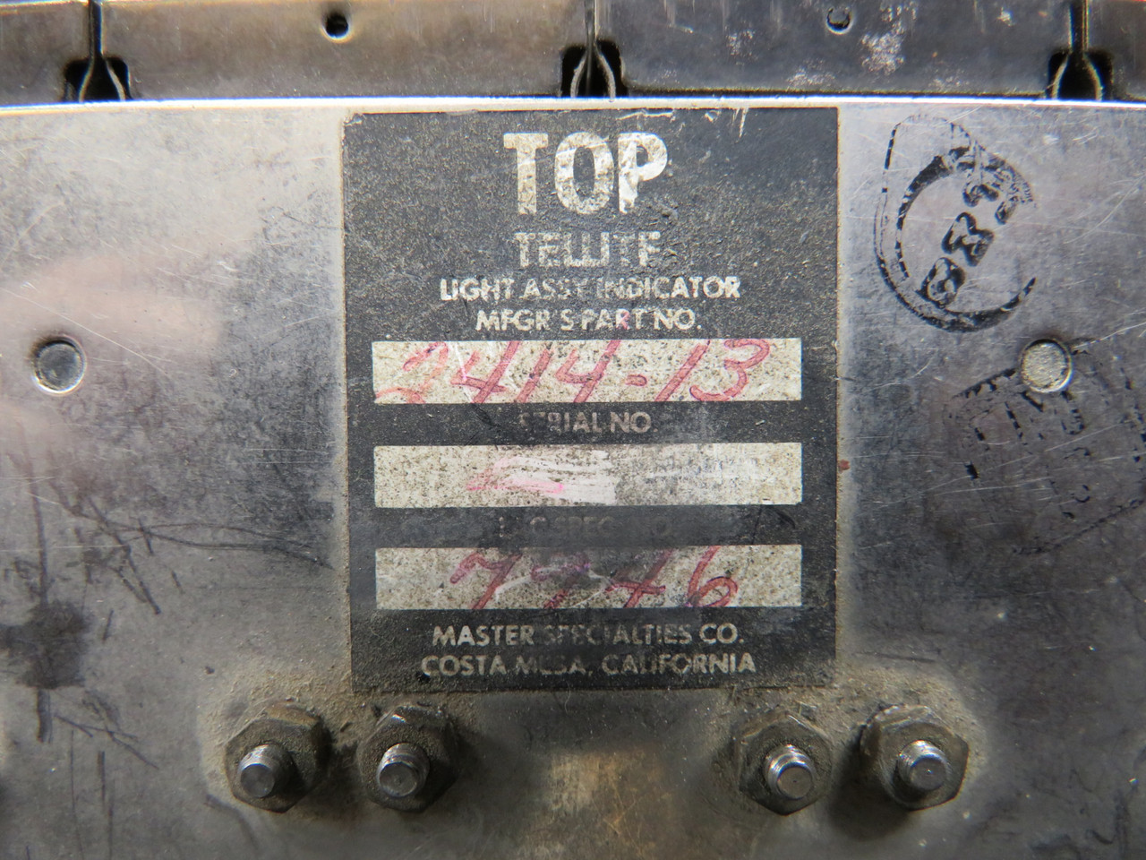 2414-13 Master Specialties Top Light Indicator