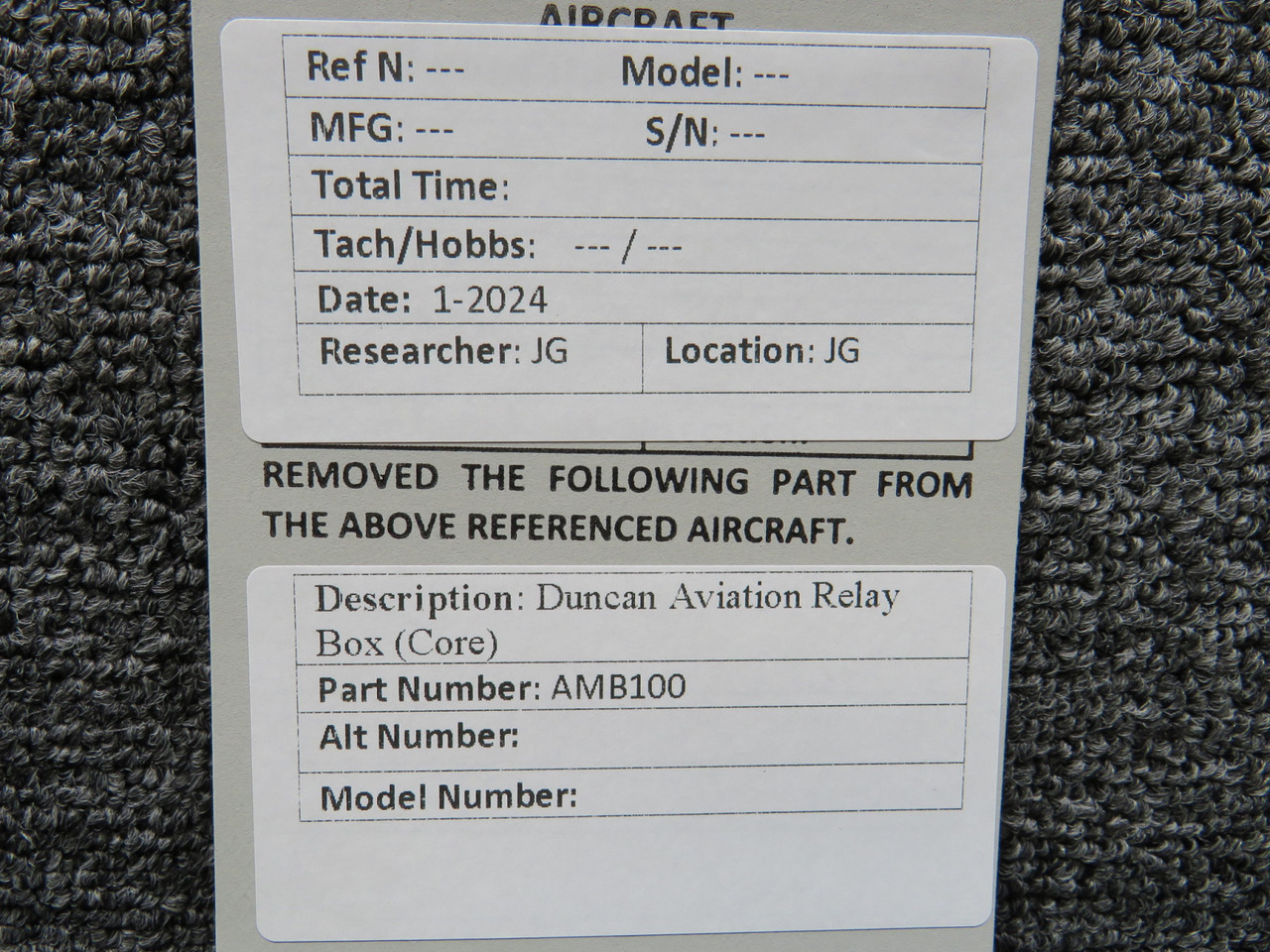 AMB100 Duncan Aviation Relay Box Unit (Core)