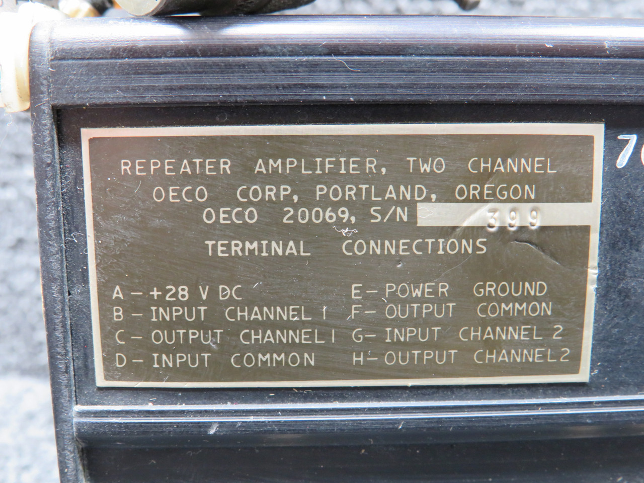 20069 OECO Two Channel Repeater Amplifier Unit