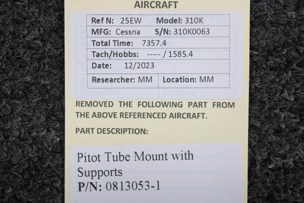 0813053-1 Cessna 310K Pitot Tube Mount with Supports For Sale