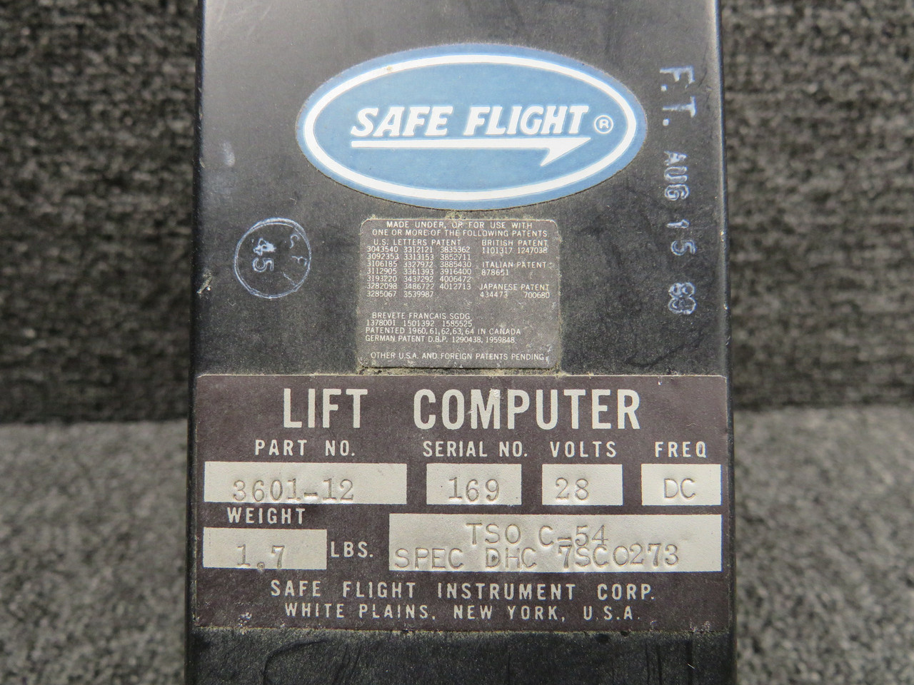 3601-12 Safe Flight Lift Computer Unit